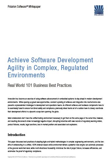 Agile Development Best Practice In Regulated Industries Based On