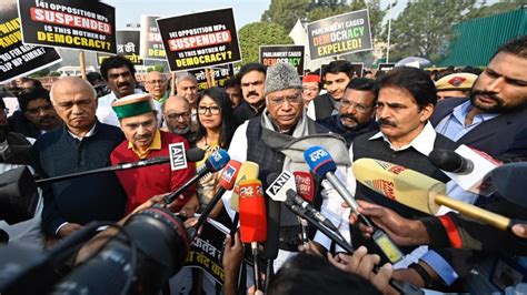 India Bloc Holds Protest March Today From Parliament Over Suspension Of