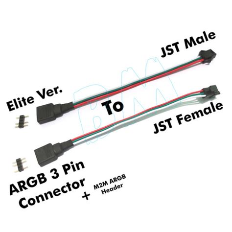 Jual Konektor JST Male To Konektor Addressable RGB Connector ARGB Konverter JST Female ARGB