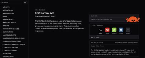 Shiftcontrol Api Info Shiftcontrol Documentation