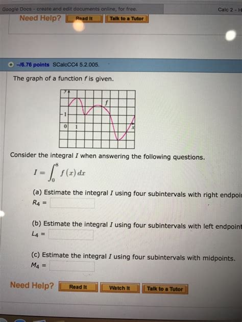 Solved The Graph Of A Function F Is Given Consider The