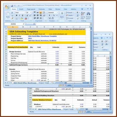Construction Estimating Templates For Excel Free Template 2 Resume
