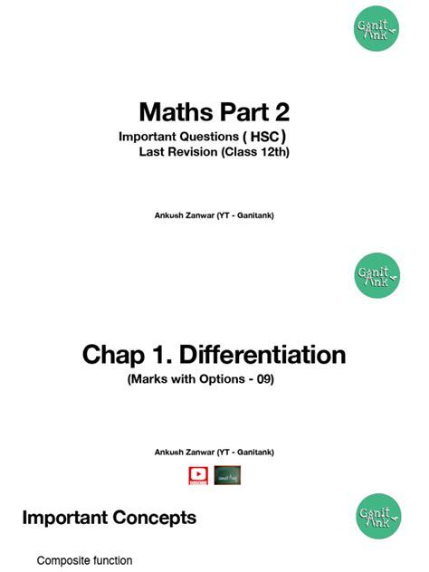 Important Questions Part 2 Boards Pdf Integral Function Mathematics