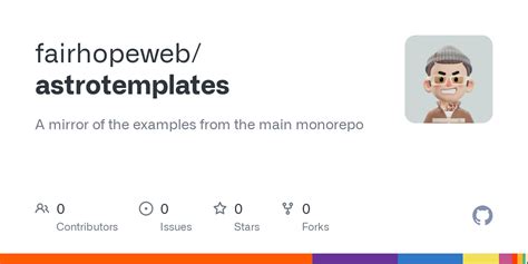 Github Fairhopewebastrotemplates A Mirror Of The Examples From The Main Monorepo