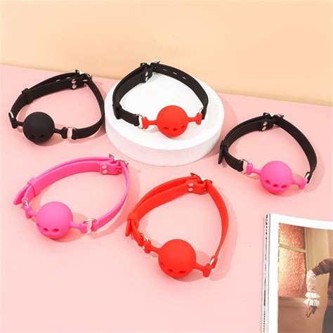 Soft Safety Silicone Open Mouth Gag Ball Bdsm Bondage Slave Ball Gag