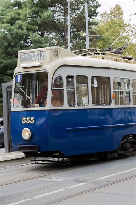 Vintage Tram 25 At Amsterdam The Netherlands 29 9 2024 Editorial Stock Image Image Of