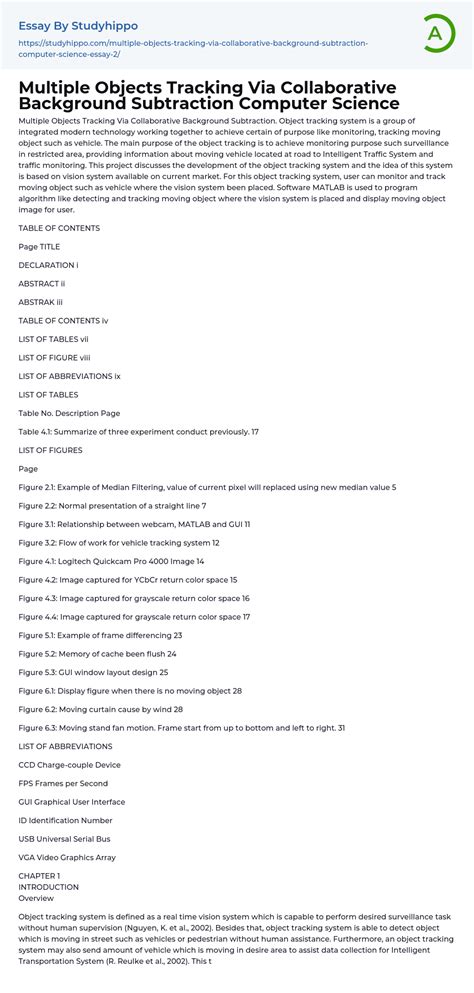 Multiple Objects Tracking Via Collaborative Background Subtraction Computer Science Essay
