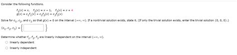 Solved Consider The Following Functions F1 X X F X X