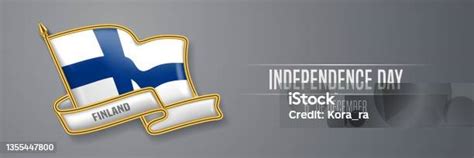 핀란드 해피 인디펜던스 데이 인사말 카드 배너 벡터 일러스트 3차원 형태에 대한 스톡 벡터 아트 및 기타 이미지 3차원 형태 6 공휴일 Istock