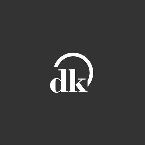 Dk Initial Monogram Logo With Creative Circle Line Design 18864835 Vector Art At Vecteezy