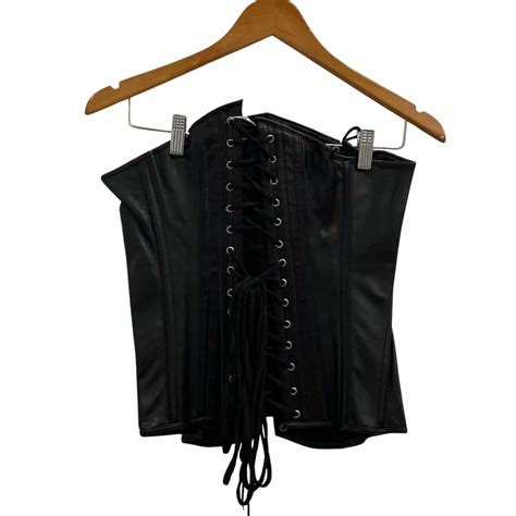 Black Lace Up Corset Top Size 26 Xs New With Tags S
