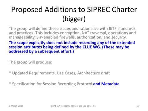 PPT SIPREC Conference Recording Draft Kyzivat Siprec Conference Use Cases PowerPoint