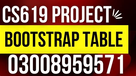 How To Make Table In Bootstrap What Is Bootstrap Bootstrap Lecture In Urdu Bs Table