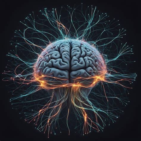 A Mesmerizing Visualization Of A Brains Neural Network Ai Generative Premium Ai Generated Image