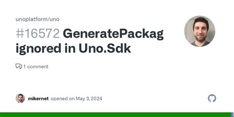 Generatepackageonbuild Ignored In Unosdk · Issue 16572 · Unoplatformuno · Github