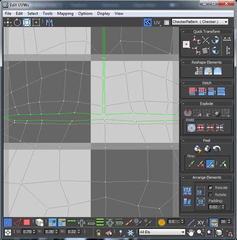 Virtual Environments Modelling My Face UVW Mapping Continued