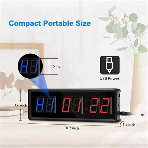 Gym Timer Led Interval Timer Digital Countdown Wal Grandado