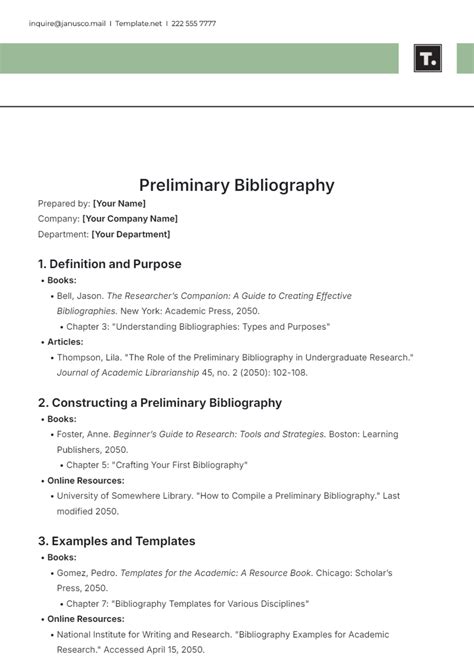 Formal Bibliography