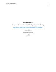 Essay Assignment 2 Docx Essay Assignment 2 1 Essay Assignment 2 Compare And Contrast The