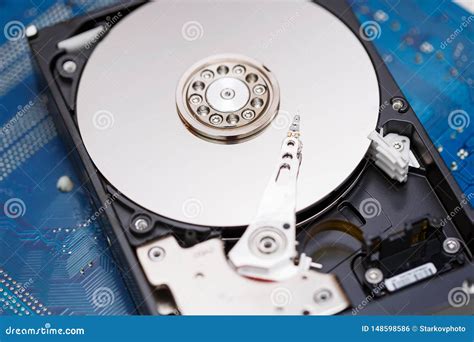 Components For PC Open Hard Disk Storage Stock Photo Image Of Circle