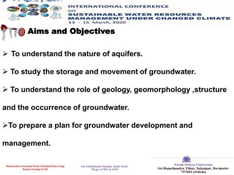 Demarcation Of Ground Water Potential Zones Using Remote Sensing And Gis Ppt