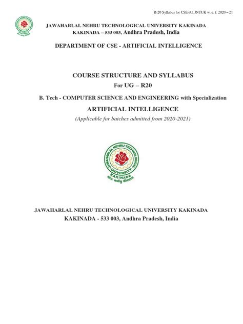 Cse Ai 2 1 Sem Cs Syllabus Ug R20 Pdf Relational Database Fourier Series