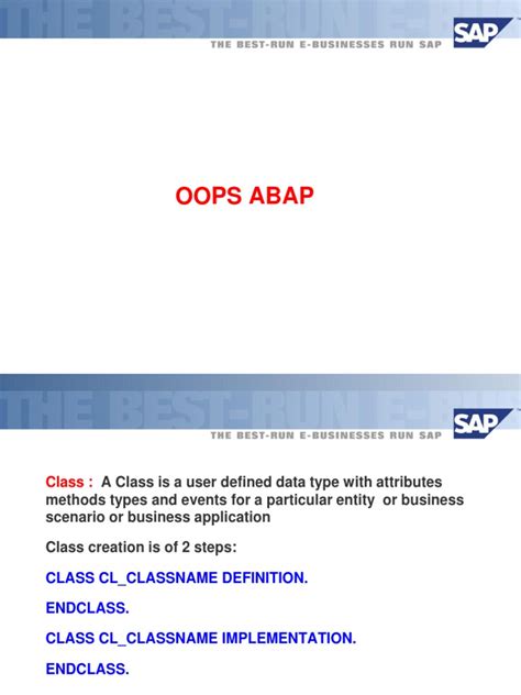 Oops Abap Pdf Class Computer Programming Constructor Object Oriented Programming