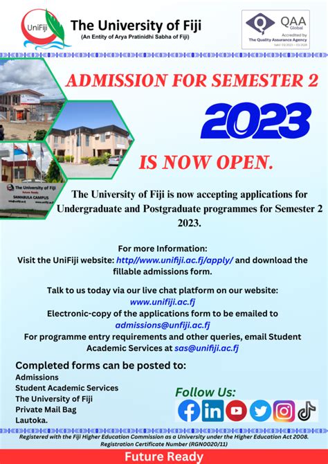 Admission For Semester 2 2023 Is Now Open The University Of Fiji