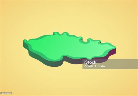 체코 공화국의 양식화된 3d 지도 0명에 대한 스톡 벡터 아트 및 기타 이미지 0명 3차원 형태 공란 Istock