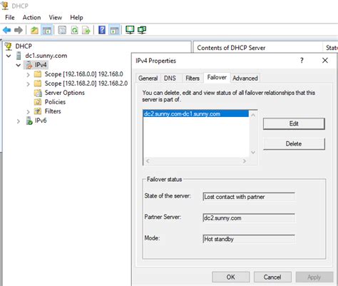 Dhcp Failover Load Balance Monitoring Microsoft Qanda