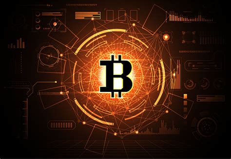 기술 디지털 돈을 Ui 미래 개념 미래 황금 Bitcoin 디지털 통화 인터페이스 홀로그램 요소 Networkvector 그림 기술 통신 디지털 데이터 차트의 추상화 개념에