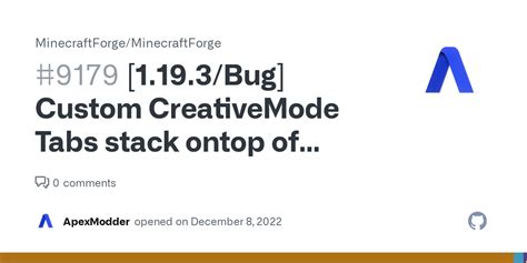 1193bug Custom Creativemode Tabs Stack Ontop Of Vanilla · Issue