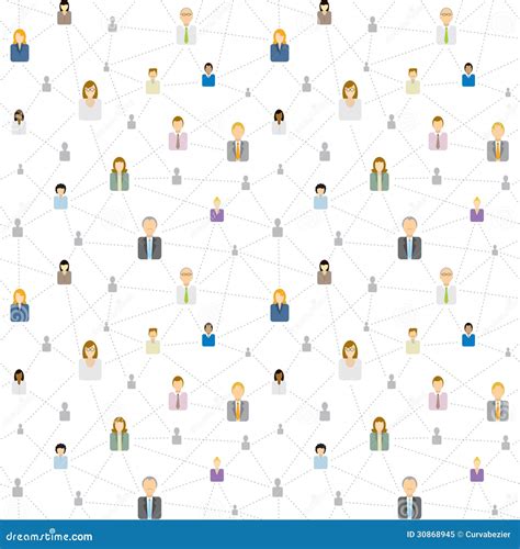 Seamless Business Social Network Pattern Stock Illustration Illustration Of Panel Partnership