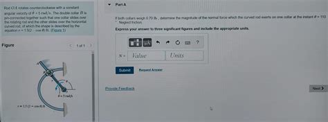 Solved Rod Oa Rotates Counterclockwise With A