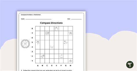 Compass Directions Worksheet Teach Starter Worksheets Library