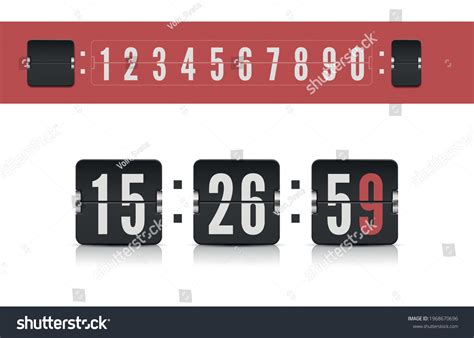 Scoreboard Number Font Vector Modern Ui Stock Vector Royalty Free 1968670696 Shutterstock