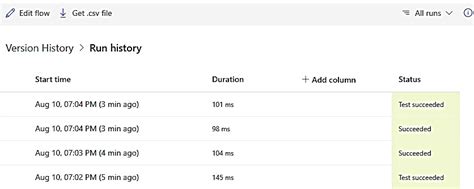 Version History Run History Limitations In Power Automate Flow