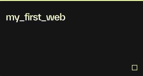 Myfirstweb Codesandbox
