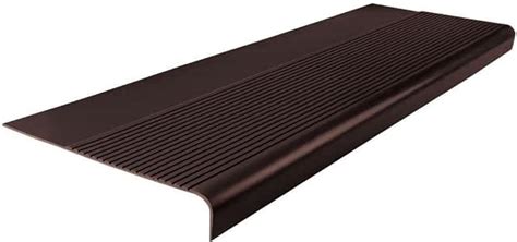 Roppe Ribbed Profile Round Nose Brown 48 In X 12 14 In Stair Tread