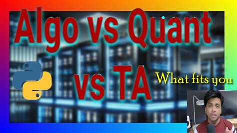 Algorithmic Trading Quant Trading And Technical Analysis Explained With Python Youtube