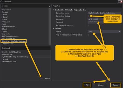 Rithmic And Ninja Connection Guide Apex Trader Funding
