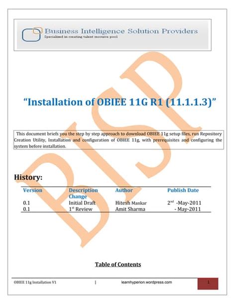 Obiee 11g Installation Pdf Obiee 11g Installation Pdf