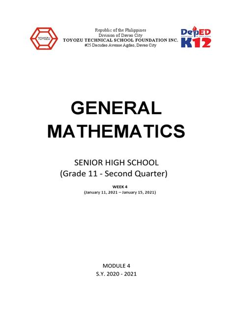 week 11 general mathematics pdf