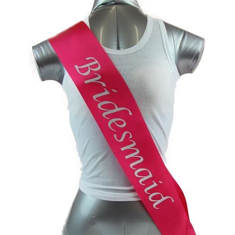 Hens Night Party Bridal Sash Hot Pinksilver Bridesmaid Big W