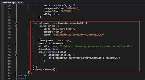 Crear Un Calendario En Aspnet