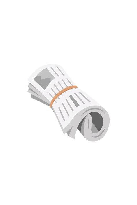 🗞️ Rolled Up Newspaper Emoji Newspaper Drawing Newspaper Mall Design