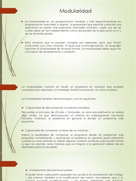 Modularidad Pdf Programacion Modular Programación De Computadoras