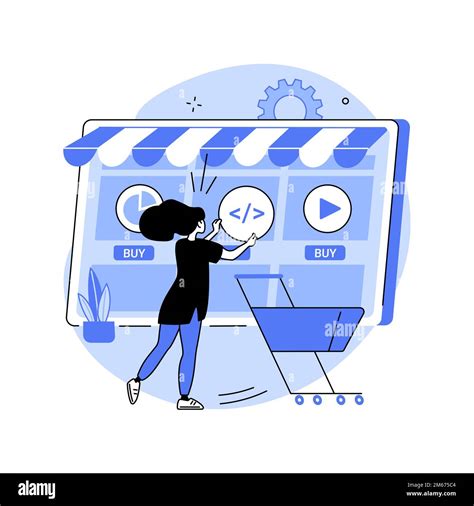 Digital Service Marketplace Abstract Concept Vector Illustration Ready Digital Solution Online