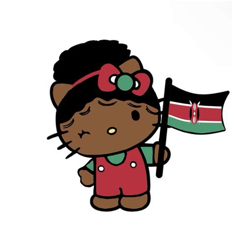 Kenya Hello Kitty 3 Hello Kitty Nigerian Flag Hello Kitty Ghana