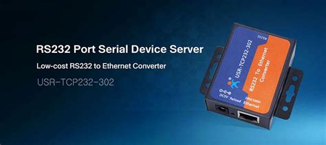 Usr Tcp232 302 1 Port Rs232 To Ethernet Converter Power Adapter